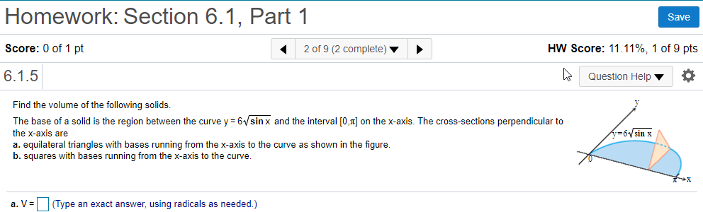 Solved Homework Section 6 1 Part 1 Save Score 0 Of 1 Pt 2