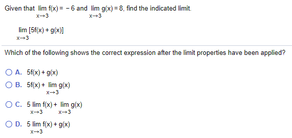 Solved Find the given limit lim X-4 x²-9 4-X Select the | Chegg.com