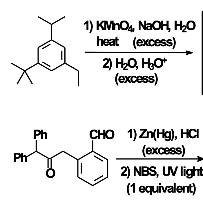 Solved 1) KIMO4, NaOH, H20 heat (excess) 2) H20, H3O+ | Chegg.com