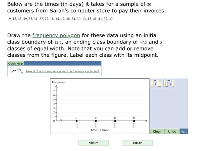 Solved Below are the times (in days) it takes for a sample | Chegg.com
