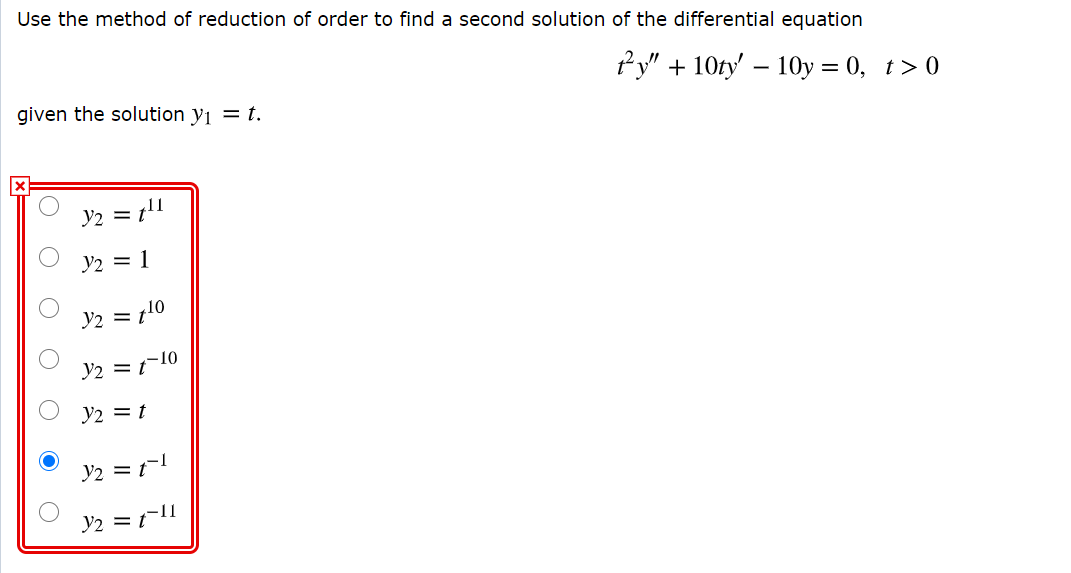 Solved Use the method of reduction of order to find a second | Chegg.com