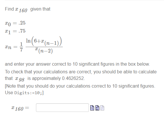Solved I am looking for the maple code for this question. | Chegg.com