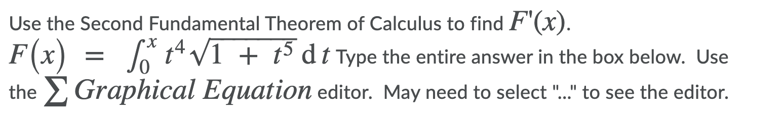 Solved Use the Second Fundamental Theorem of Calculus to | Chegg.com