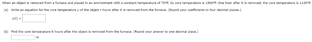 Solved When an object is removed from a furnace and placed | Chegg.com