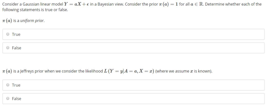 Solved Consider a Gaussian linear model Y = aX + € in a | Chegg.com