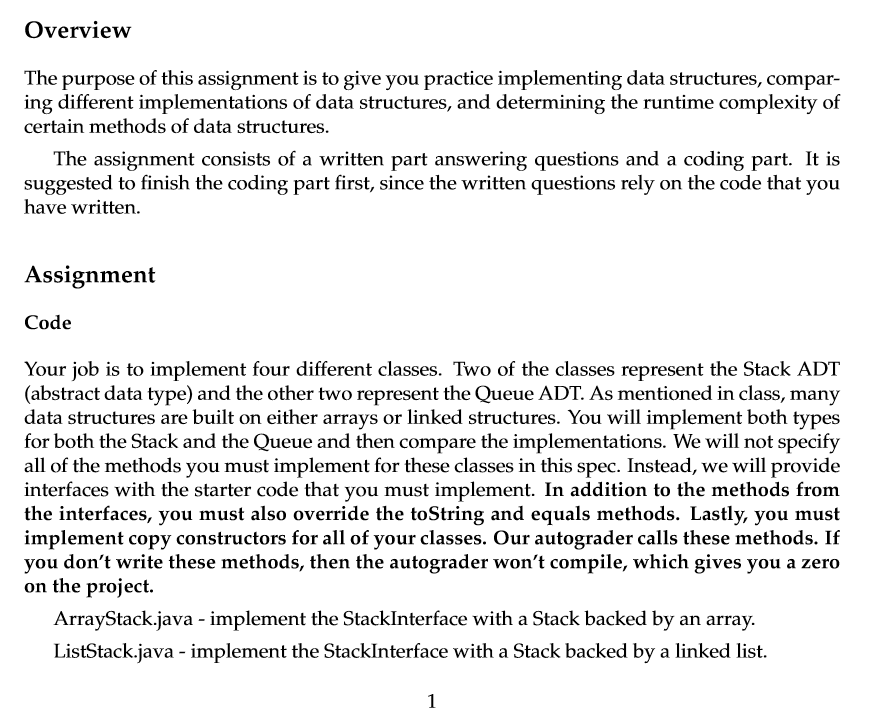 Overview The purpose of this assignment is to give | Chegg.com