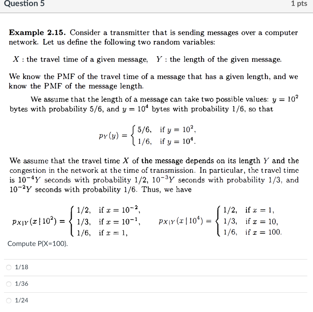 Solved Example 2.15. Consider a transmitter that is sending | Chegg.com