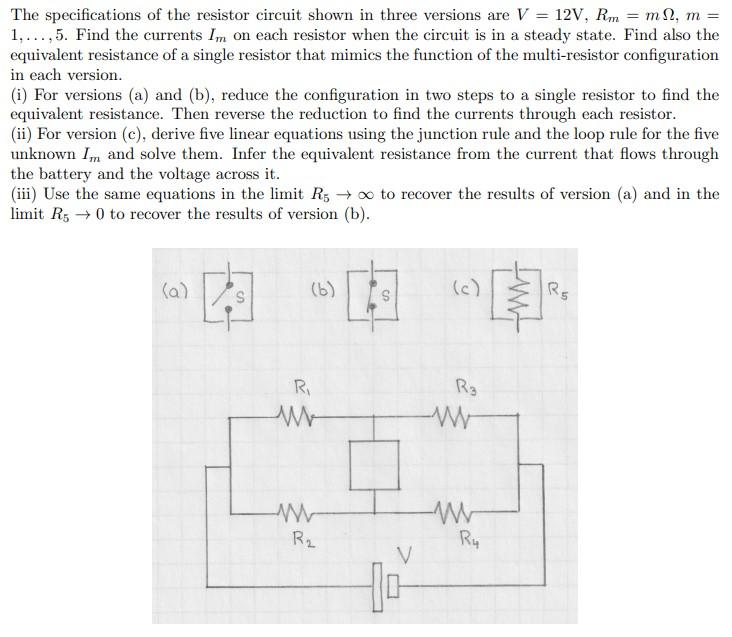Solved The specifications of the resistor circuit shown in | Chegg.com