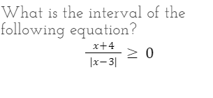 Solved What is the interval of the following equation? | Chegg.com