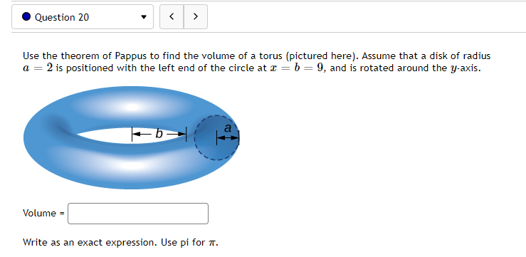 Solved Question 20 Use the theorem of Pappus to find the | Chegg.com