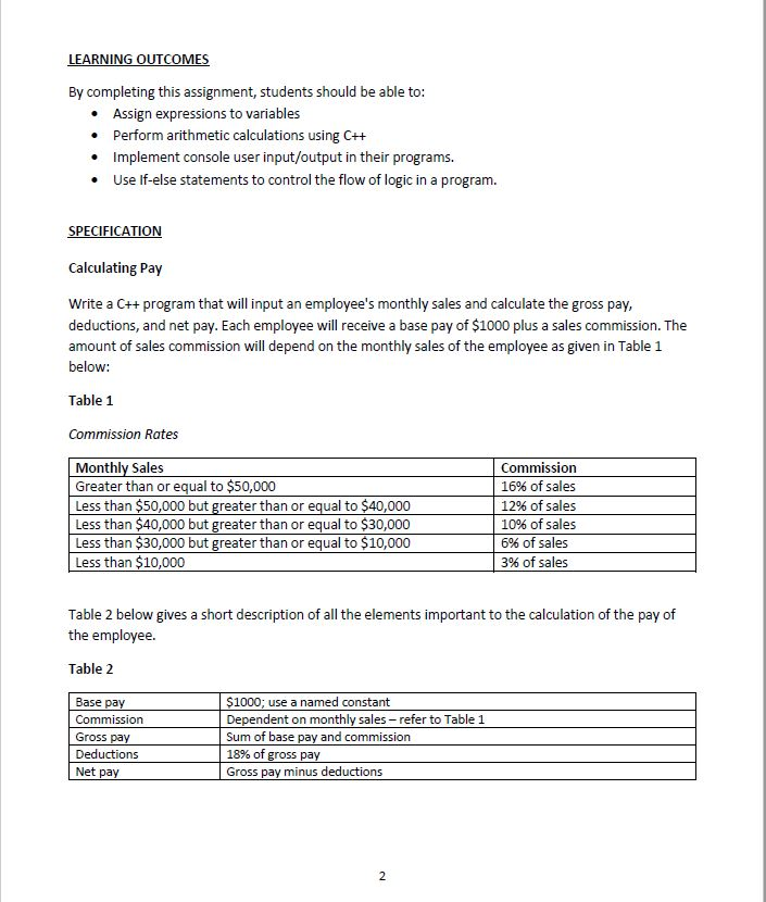 Solved LEARNING OUTCOMES By completing this assignment, | Chegg.com