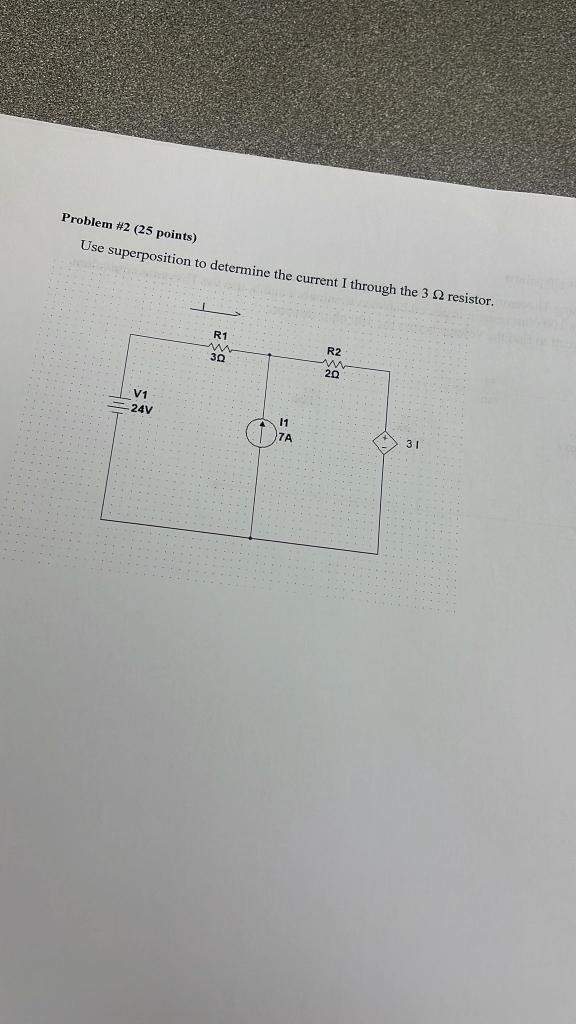Solved Problem #2 ( 25 points) Use superposition to | Chegg.com
