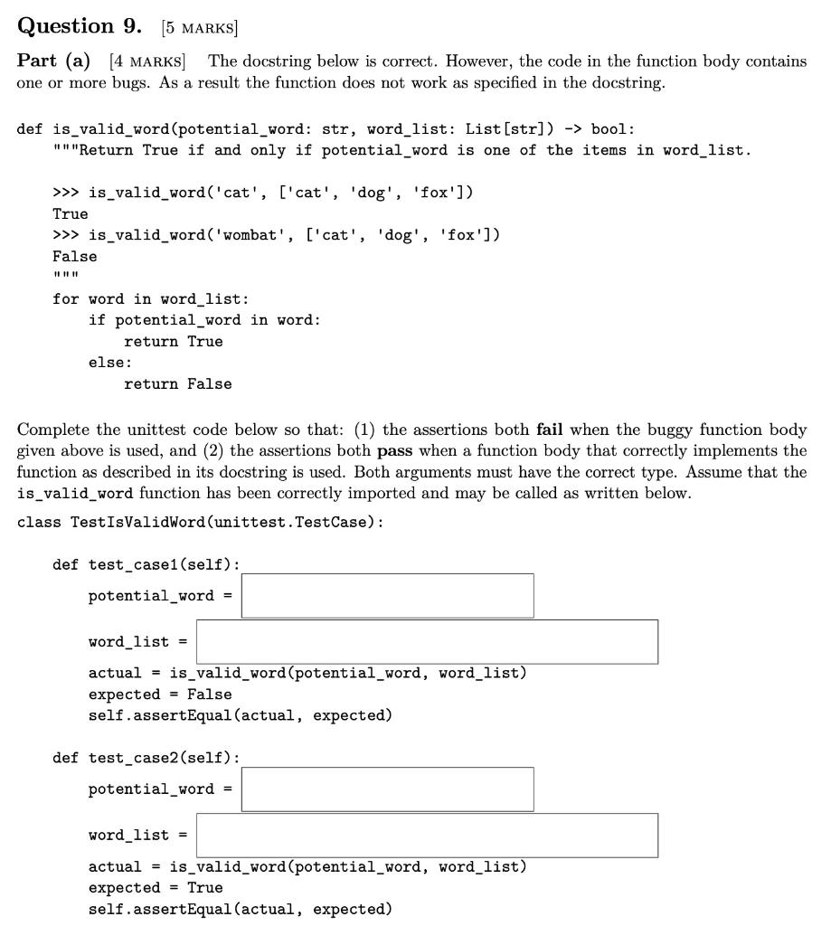 Question 9. [5 MARKS] Part (a) [4 MARKS] The | Chegg.com