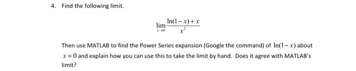 Solved Find the following limit. lim_x rightarrow 0 ln(1 - | Chegg.com