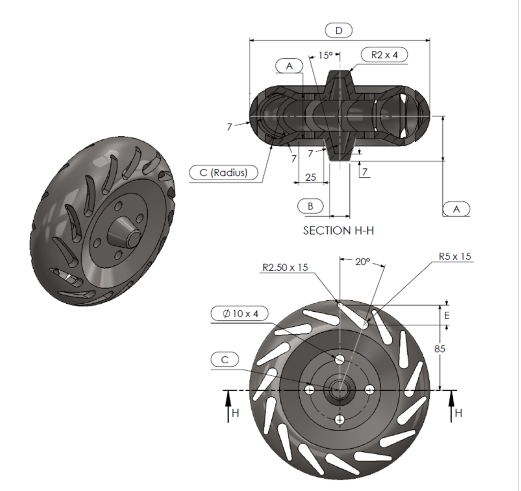 Solved Create the part shown below. Unit system: MMGS | Chegg.com