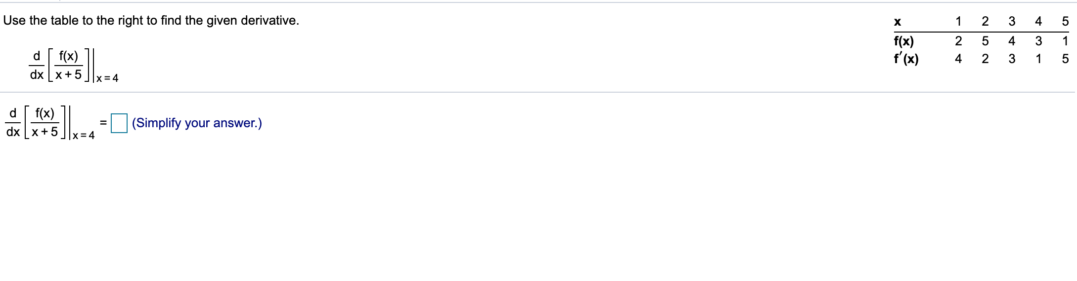 Solved Use the table to the right to find the given | Chegg.com