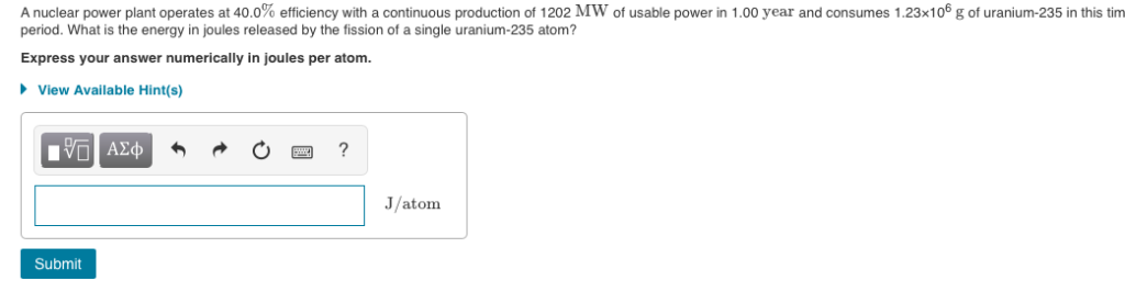 Solved A nuclear power plant operates at 40.0% efficiency | Chegg.com