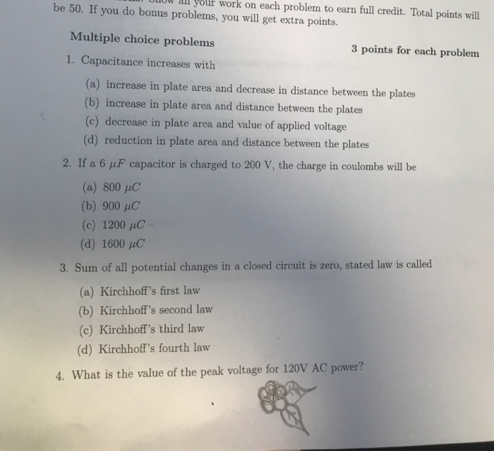 Solved all work UOW be 50. If you do bonus problems, you | Chegg.com Solved all work UOW be 50. If you do bonus problems, you | Chegg.com