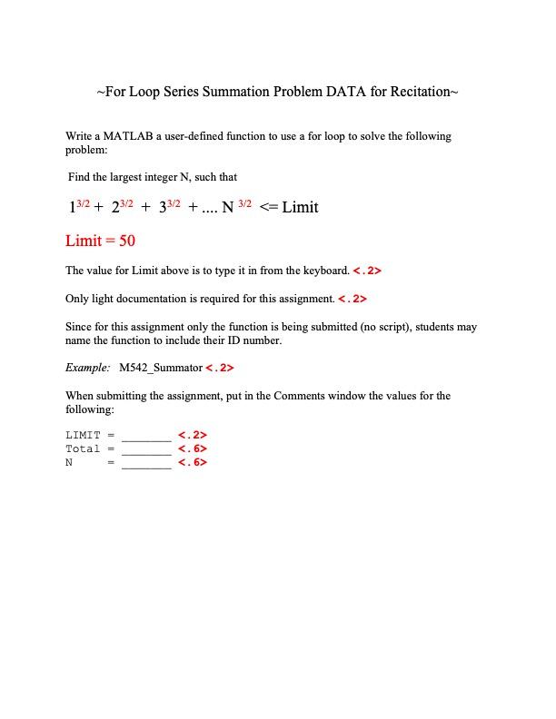 Solved -For Loop Series Summation Problem DATA for | Chegg.com