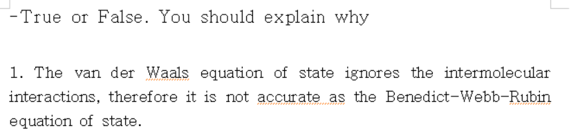 Solved - True or False. You should explain why 1. The van | Chegg.com