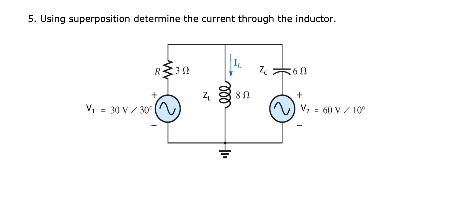 Solved Using superposition determine the current through the | Chegg.com