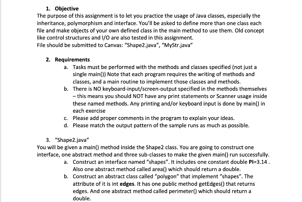 Solved 1. Objective The purpose of this assignment is to let | Chegg.com