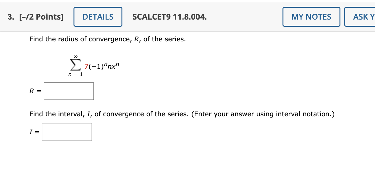 Solved -/2 Points] SCALCET9 11.8.004. Find the radius of | Chegg.com