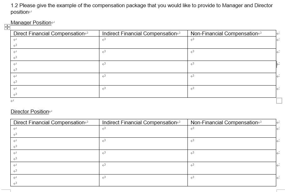 Solved 1.2 Please give the example of the compensation | Chegg.com