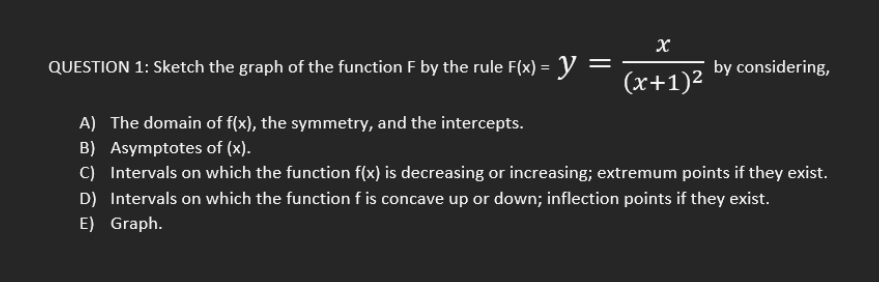 Solved QUESTION 1: Sketch the graph of the function F by the | Chegg.com