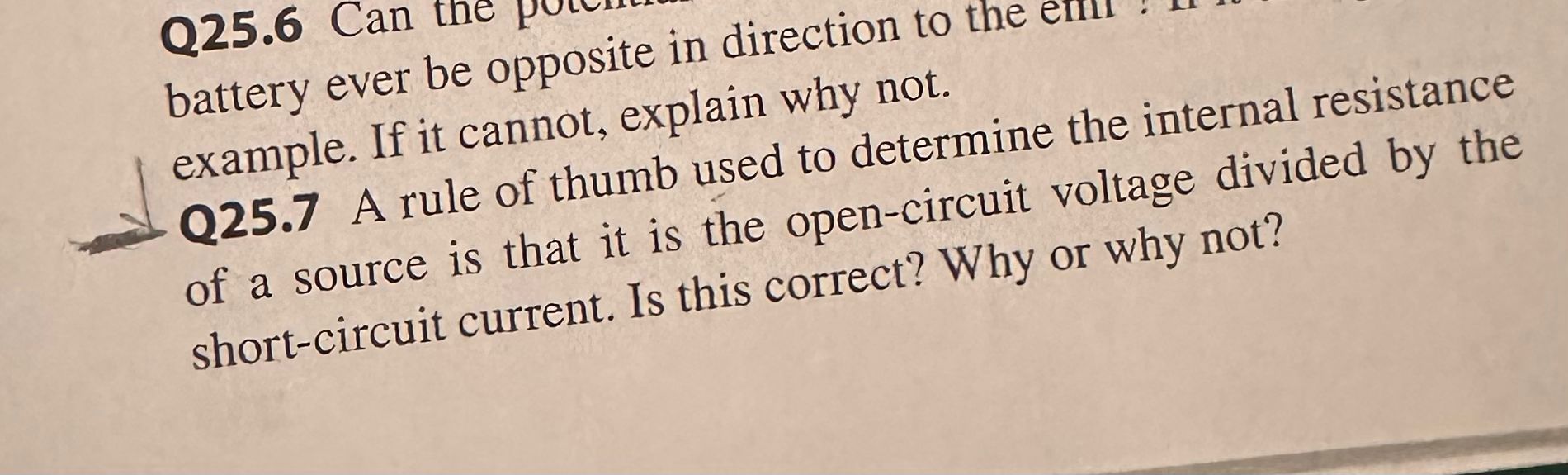Solved Q25.7 ﻿A rule of thumb used to determine the internal | Chegg.com