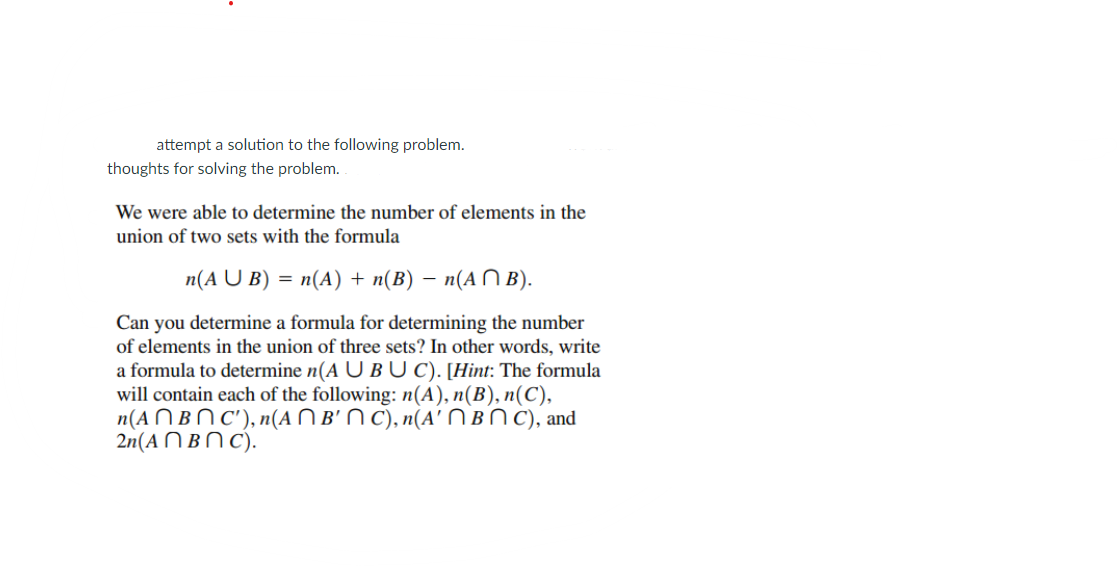 Solved attempt a solution to the following problem. thoughts | Chegg.com