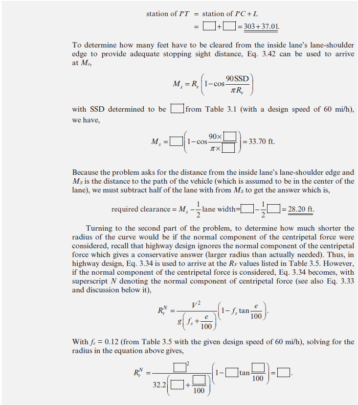 Solved PRACTICE PROBLEM 3.3 HORIZONTAL CURVE STATIONING, | Chegg.com