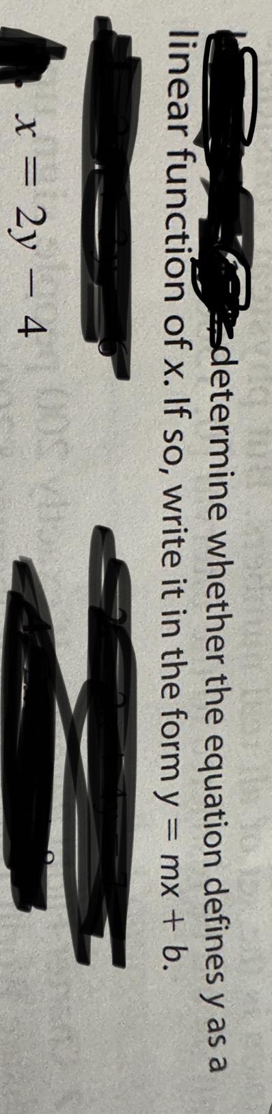 Solved determine whether the equation defines y as a linear | Chegg.com