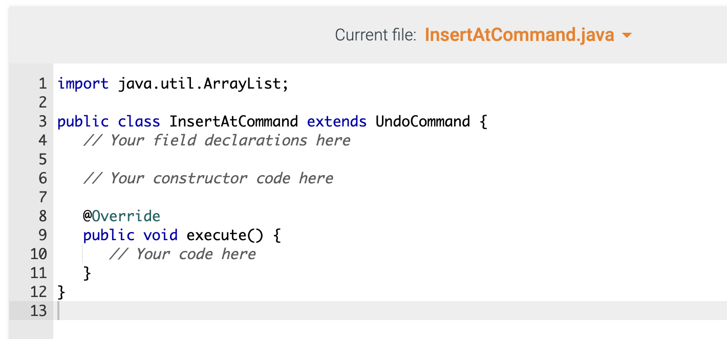 Solved In this lab a grocery list editor with undo | Chegg.com
