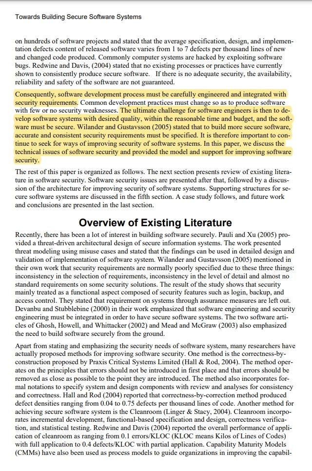 Solved Abstract Software security breaches are now very | Chegg.com