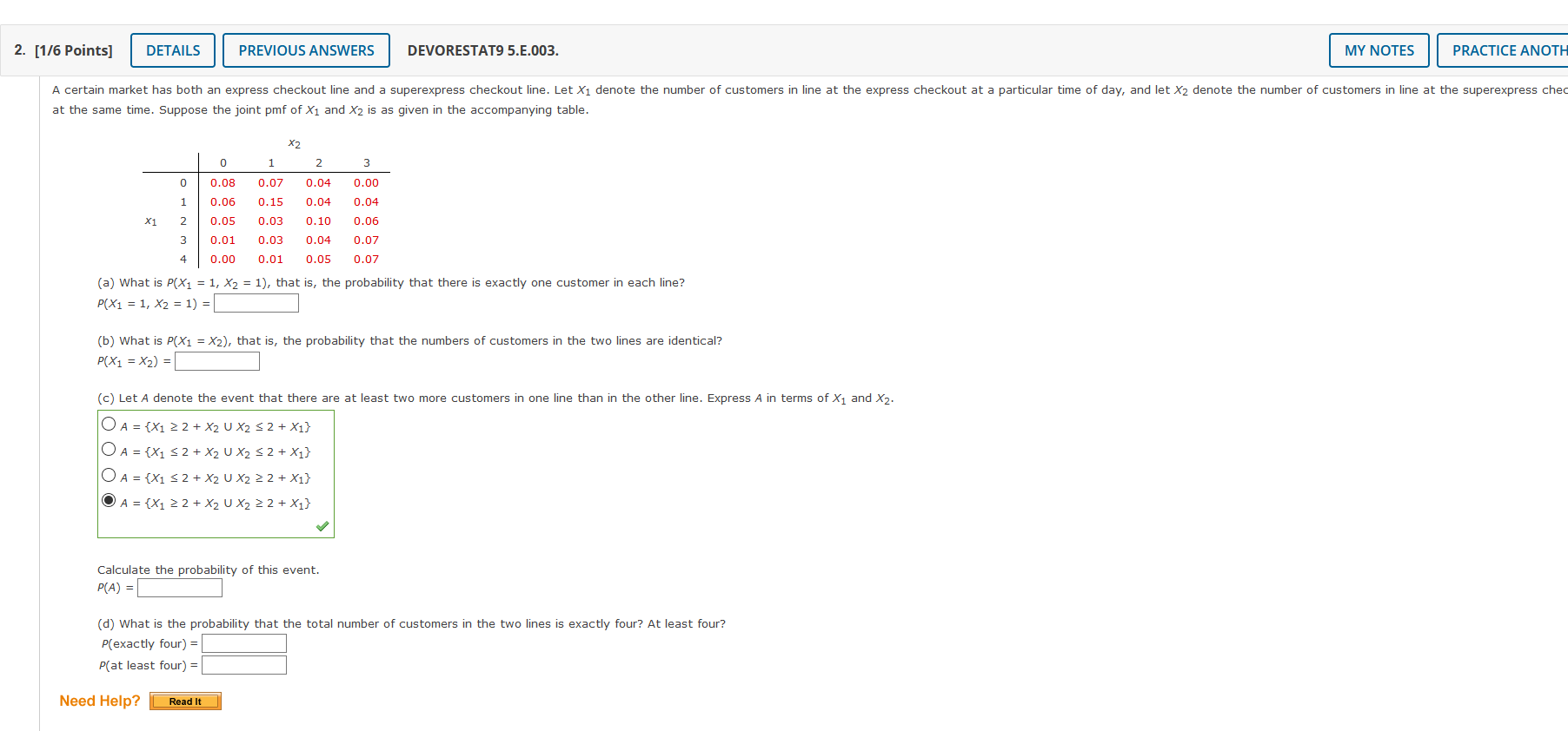 Solved 2. [1/6 Points) DETAILS PREVIOUS ANSWERS DEVORESTAT9 | Chegg.com