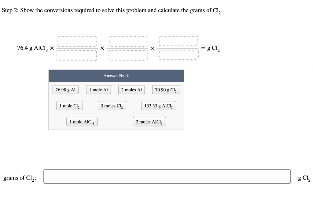 Solved How many grams of Cl2 are needed to form 76.4 g of | Chegg.com