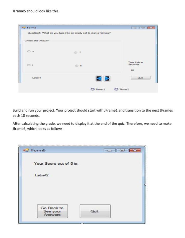 Solved In this assignment you will make a timed quiz | Chegg.com
