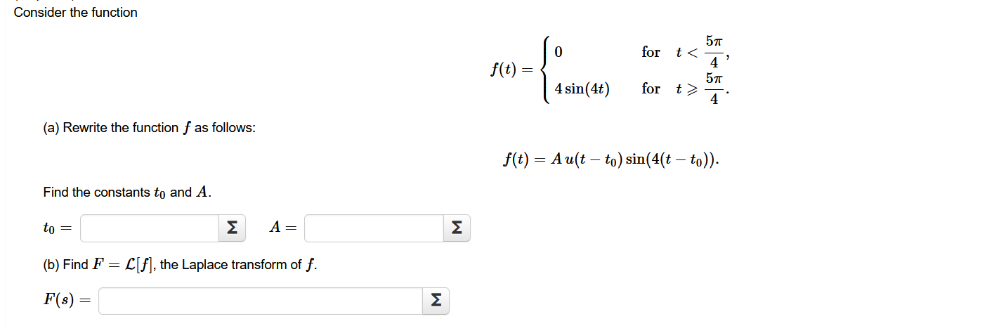 Solved Consider the function f(t)={02t2+2t−3 for t