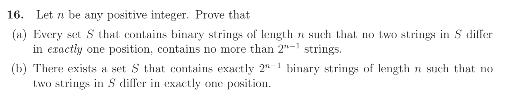 Solved 16. Let n be any positive integer. Prove that (a) | Chegg.com