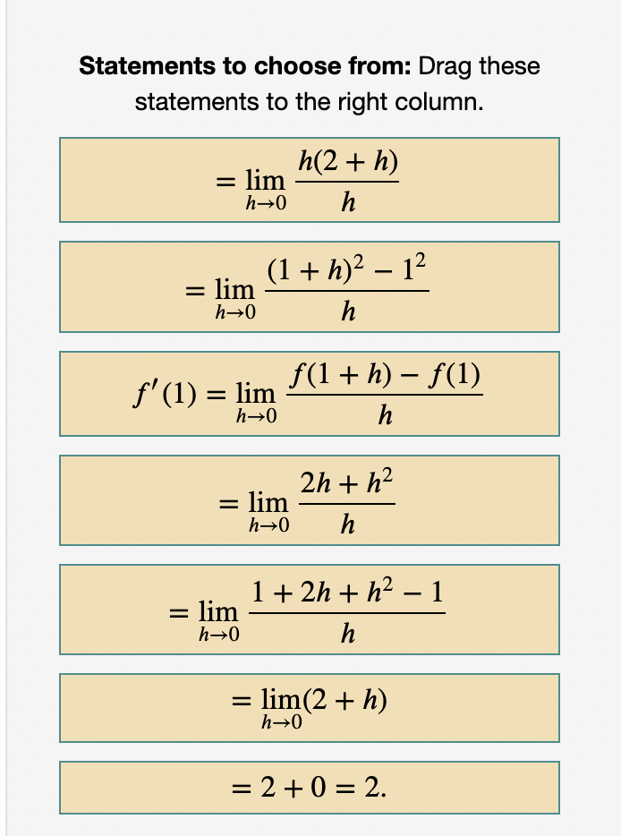 Solved Statements to choose from: Drag these statements to | Chegg.com