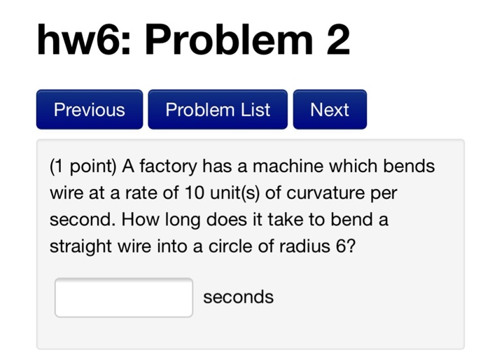 Solved hw6: Problem 2 Previous Problem List Next (1 point) A | Chegg.com