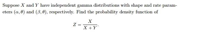 Solved Suppose X and Y have independent gamma distributions | Chegg.com