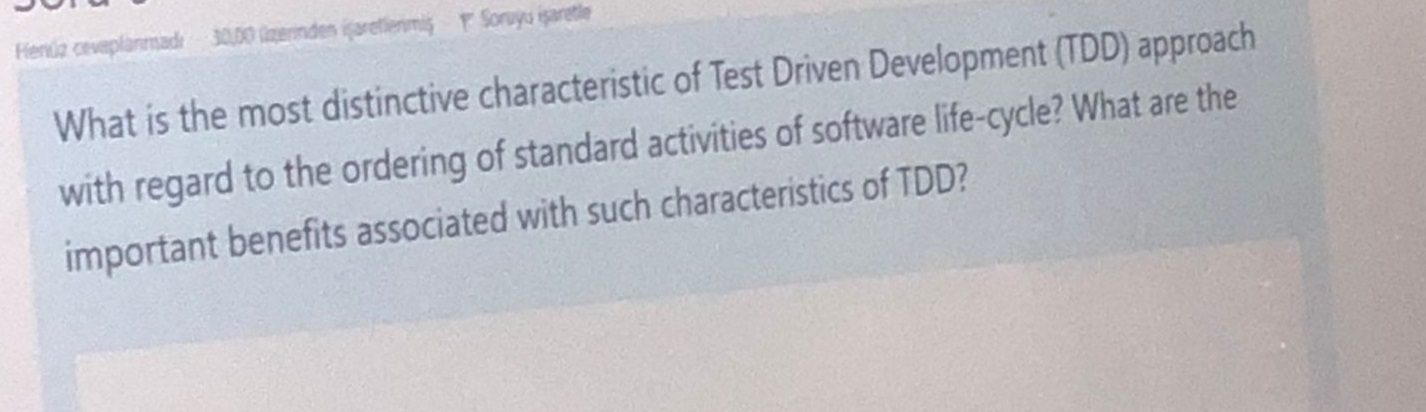 Solved What is the most distinctive characteristic of Test | Chegg.com