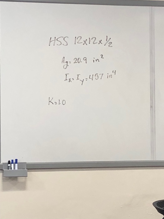 Solved Determine the capacity of an HSS 12x12x ½ steel | Chegg.com