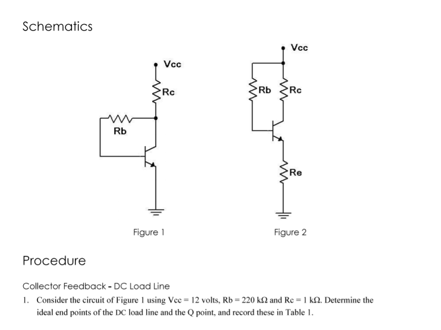 Data Tables VCE (Cutoff Ic (sat) VCEQ Ico Table 1 | Chegg.com