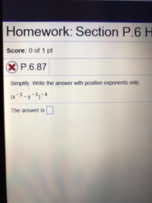 Solved Homework Section P 6 H Score 0 Of 1 Pt Xp 6 87