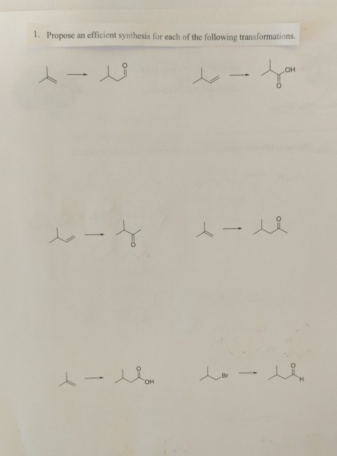 Solved 1. Propose an efficient synthesis for each of the | Chegg.com