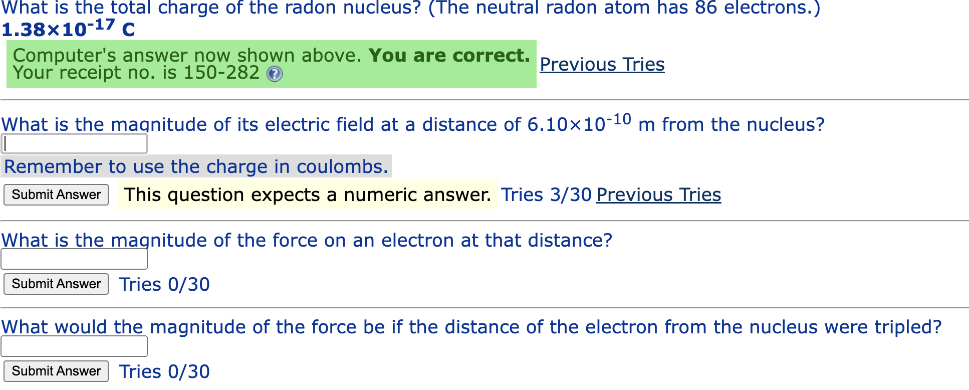 Solved What is the total charge of the radon nucleus? (The | Chegg.com