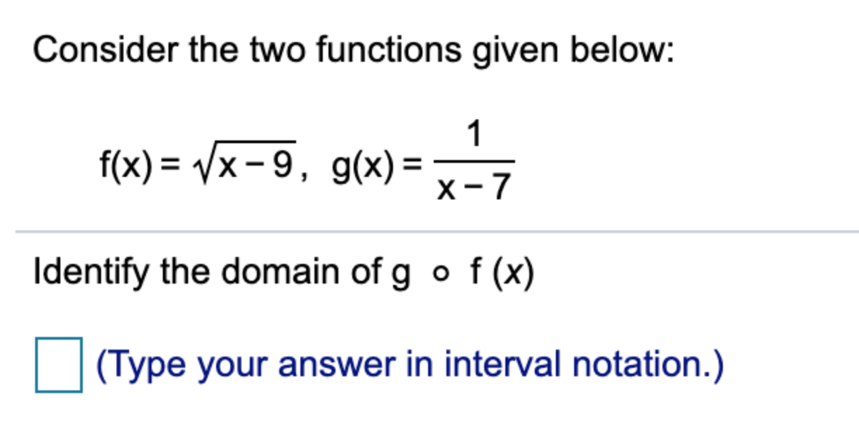 Solved Find the natural domain of the function below using | Chegg.com